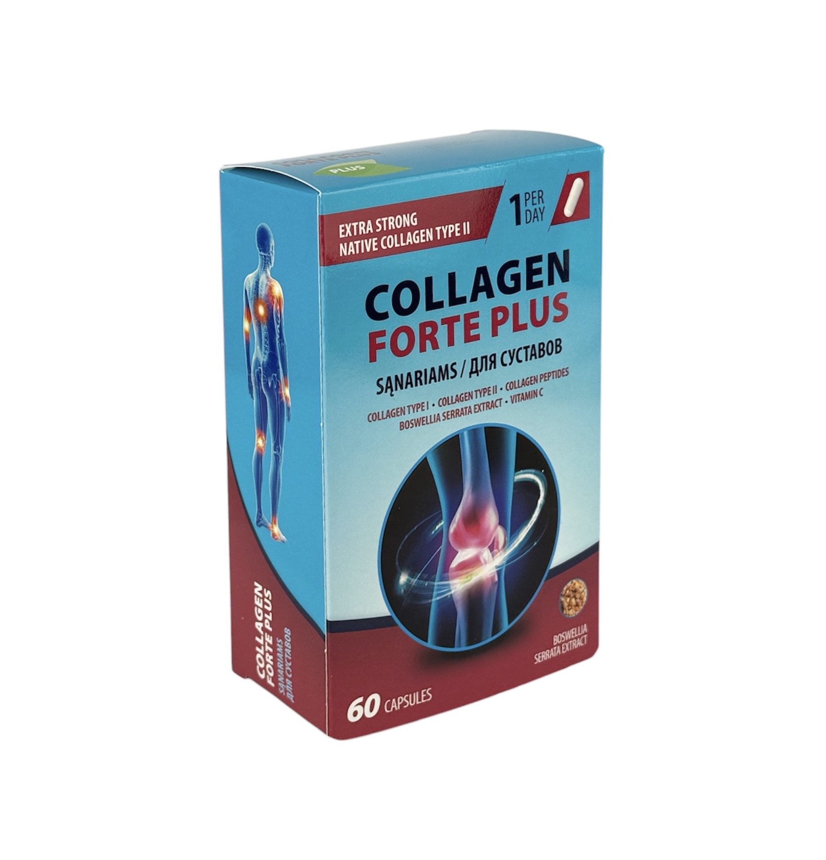MaxiVita kolagen forte plus (kolagenas I ir II tipo, C vit., bosvelija ...